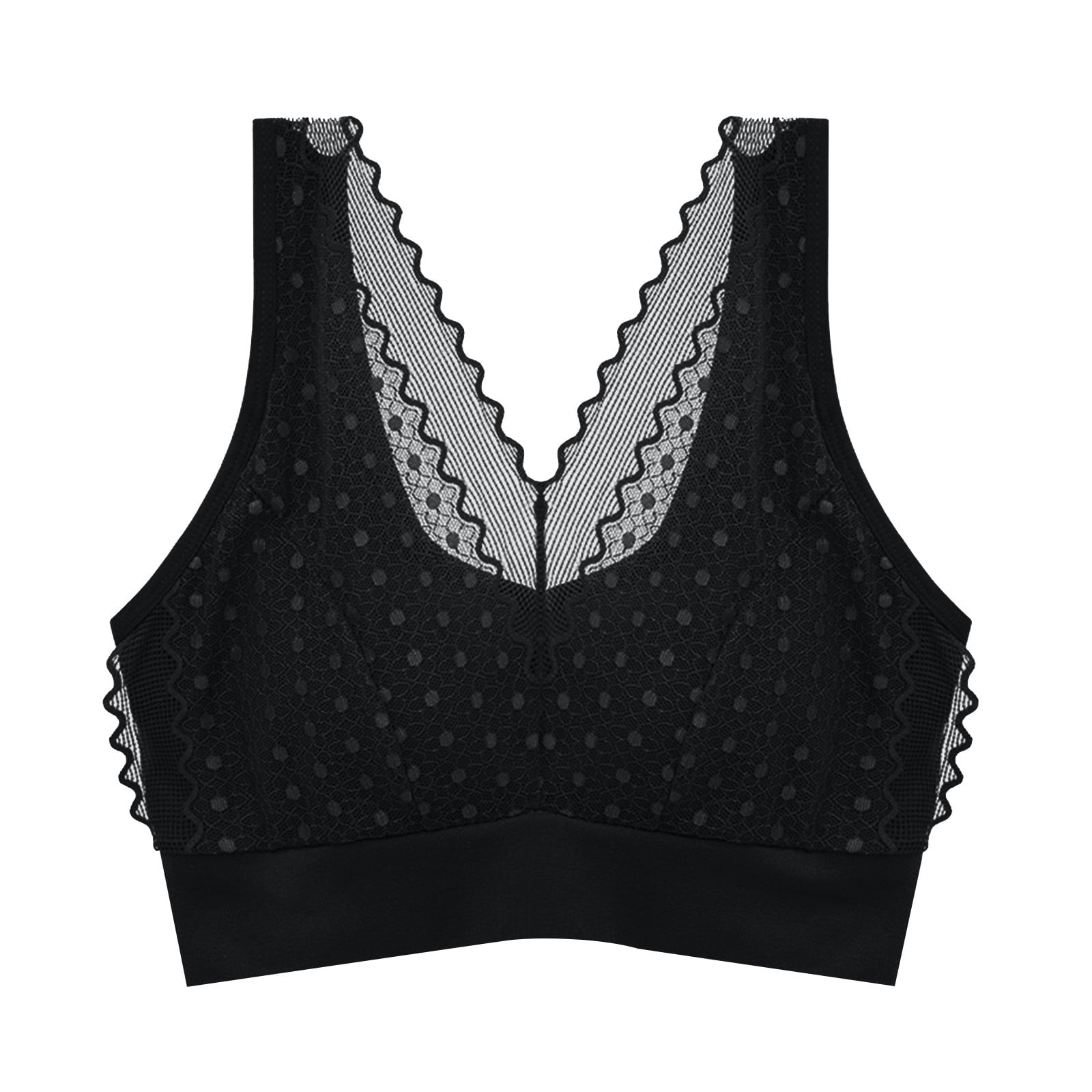 skpabo Women's Sports Bras Push Up Bra Non-Steel Ring Lace Bra Ultra ...
