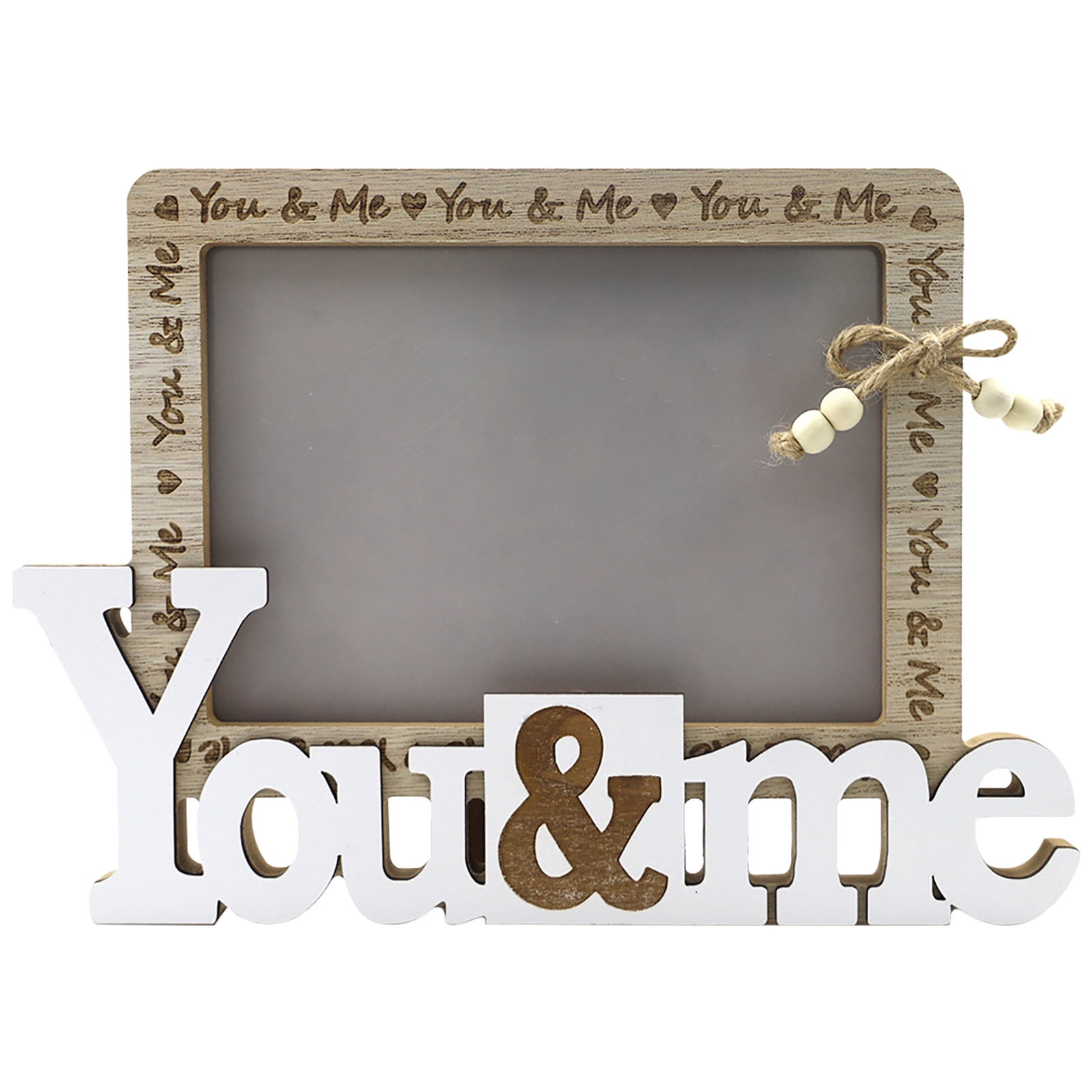 skpabo Wooden Rustic Picture Frames,Wooden Letter Photo Frame,Wooden ...