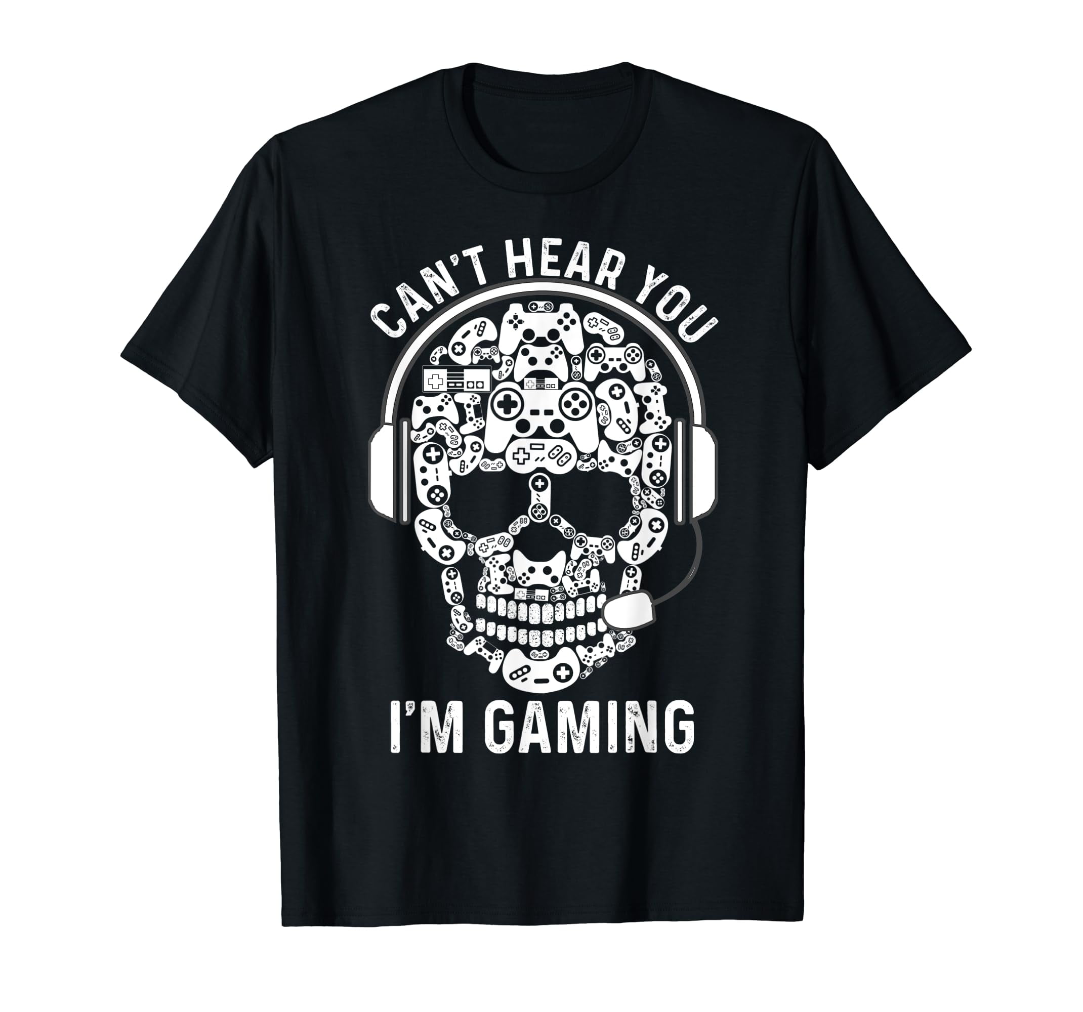 skull Gamer Skeleton video game Halloween boys men T-Shirt - Walmart.com
