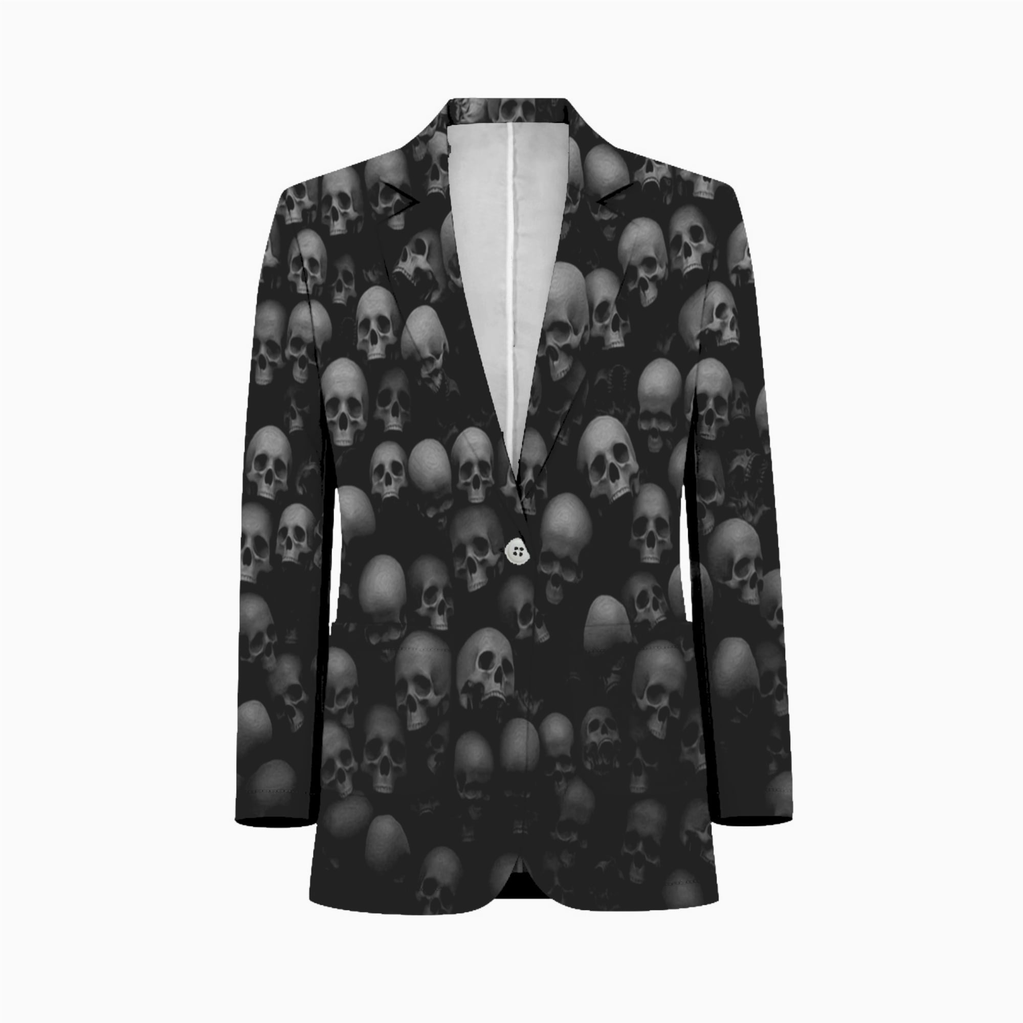 skull Goth skull art Mens Suits Shawl Collar Slim Fit Suit Mens Groom ...