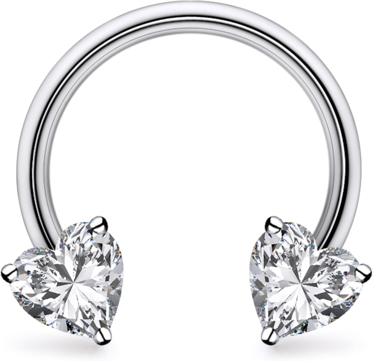 skyyds 16G G23 Titanium Horseshoe Septum Rings Internally Threaded ...