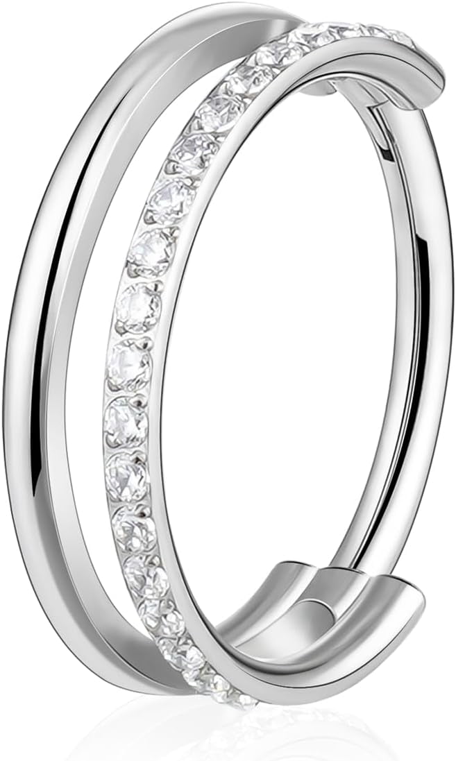 skyyds 16G Titanium Cartilage Earring Hoop For Conch Helix Tragus 8Mm ...