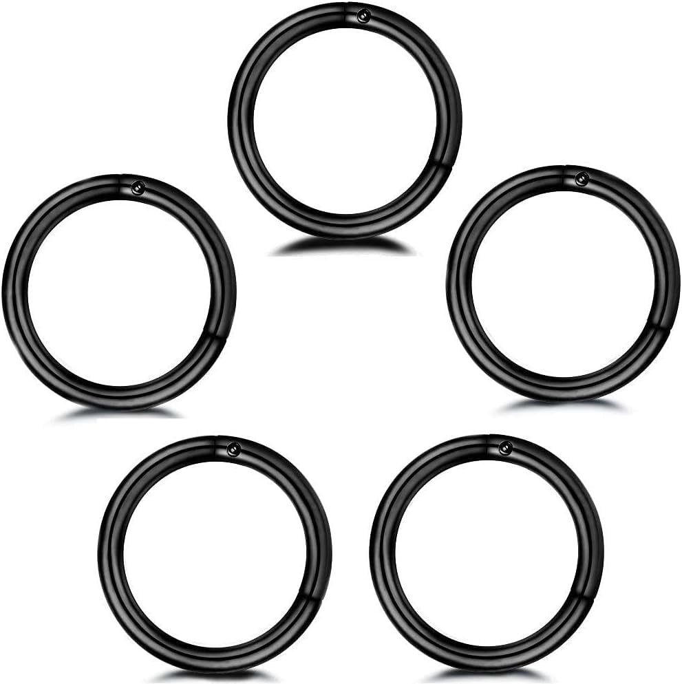 skyyds 5Pcs Stainless Steel 16G 18G Sleeper Hoop Earrings For Women Men ...