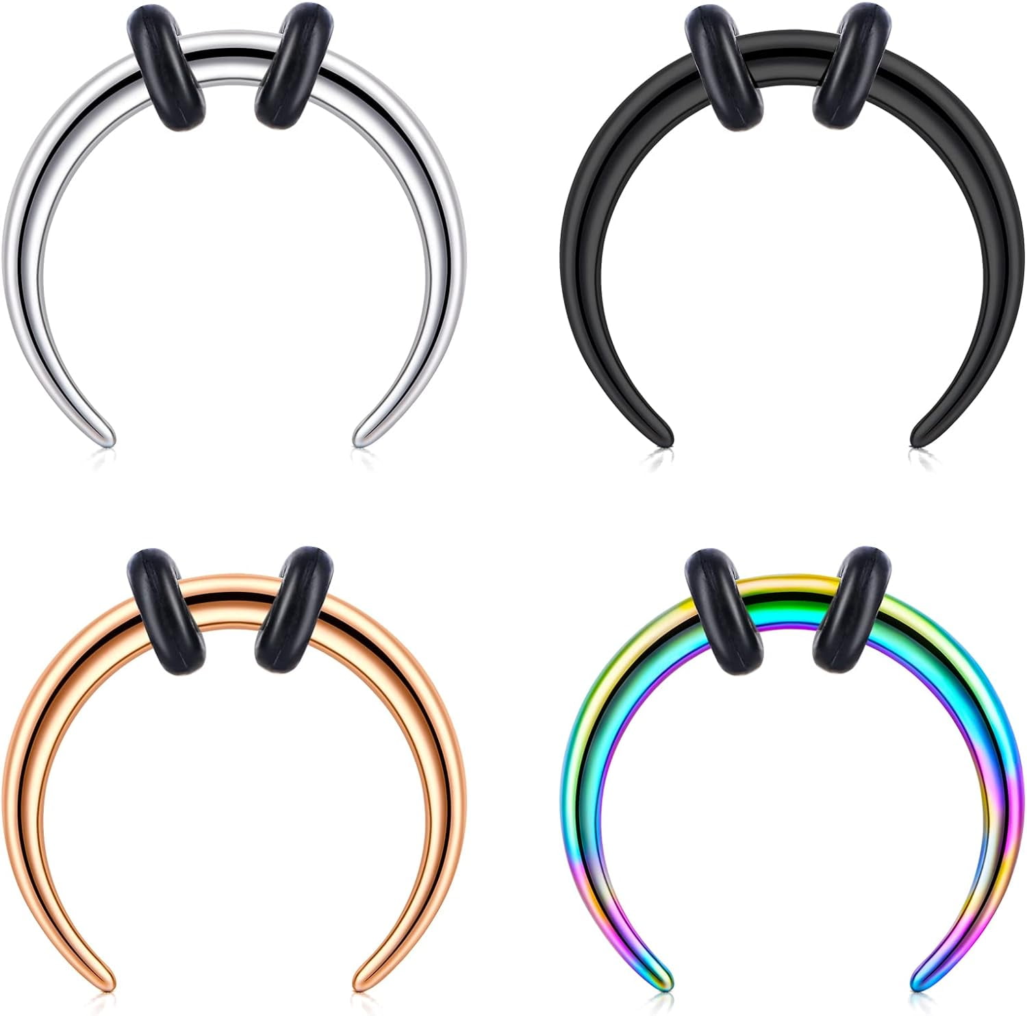 skyyds Septum Ring Jewelry - Mustache, Surgical Steel, 16G, Pincher ...