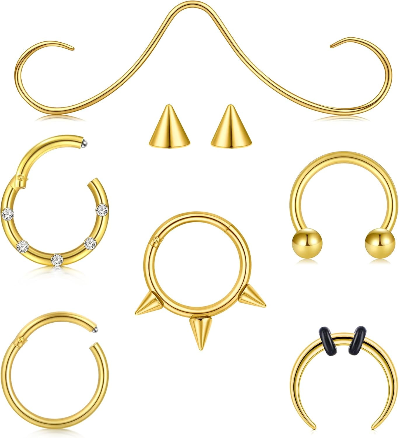 skyyds Septum Rings Septum Jewelry 16G 18G Septum Ring Septum Piercing ...