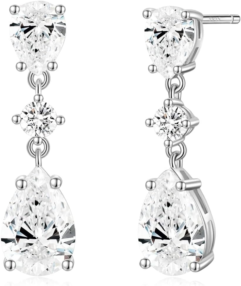 skyyds Shell Pearl Ear Jackets Earrings For Women 18K Gold Plated Rose ...