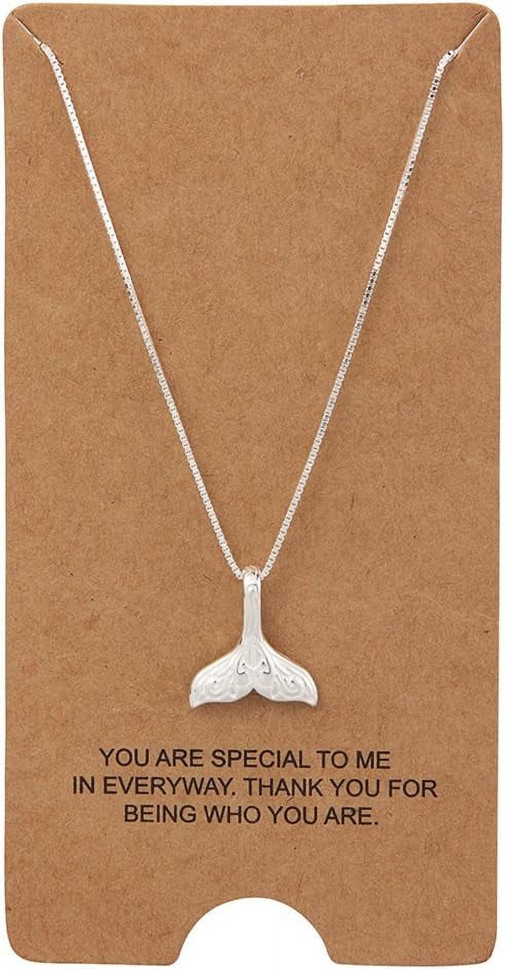 skyyds Sterling Silver Jewelry Mermaid Tail Fish Pendant Necklace 18"+2 ...