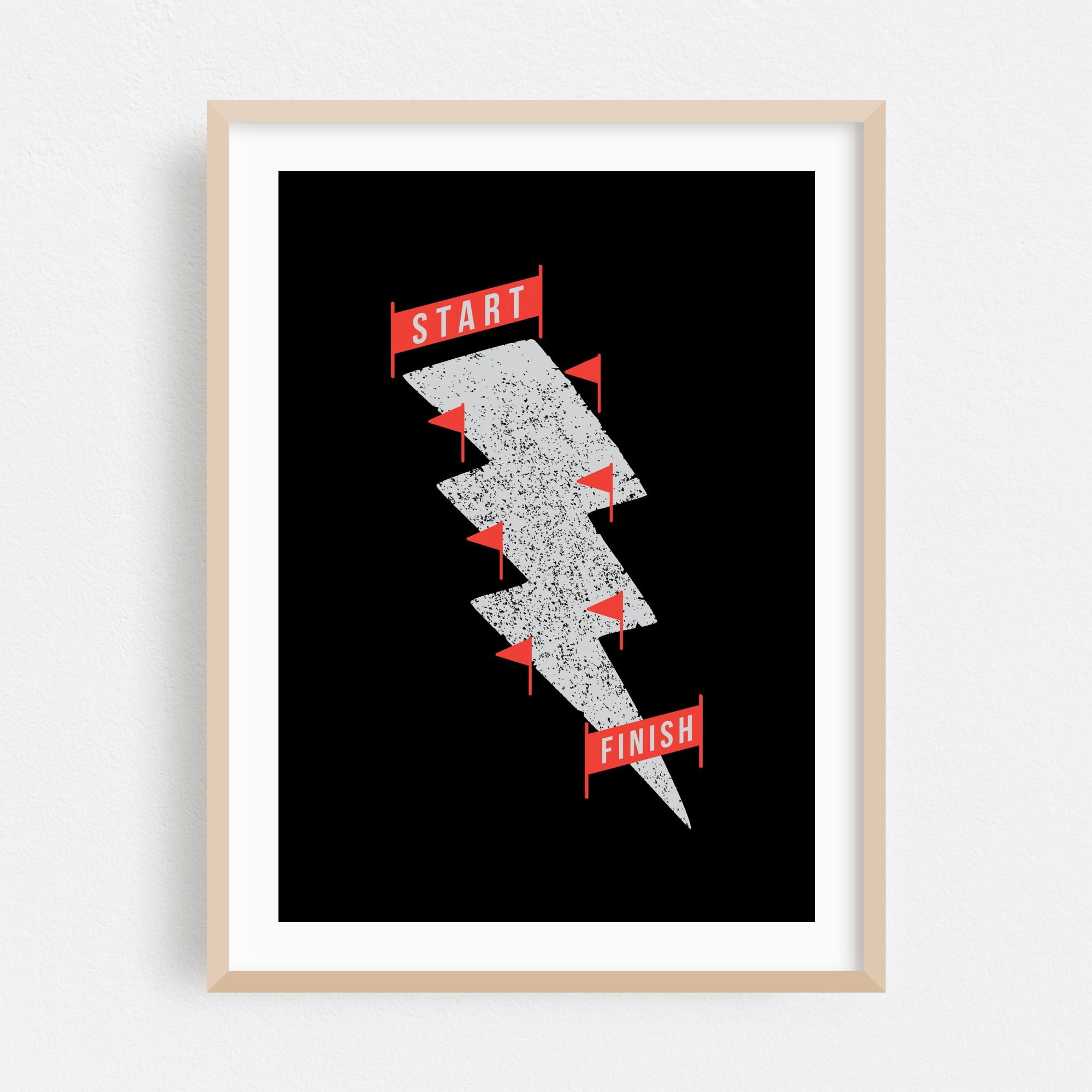 slalom - Illustration Geometric Abstract Minimalist Modern Art ...