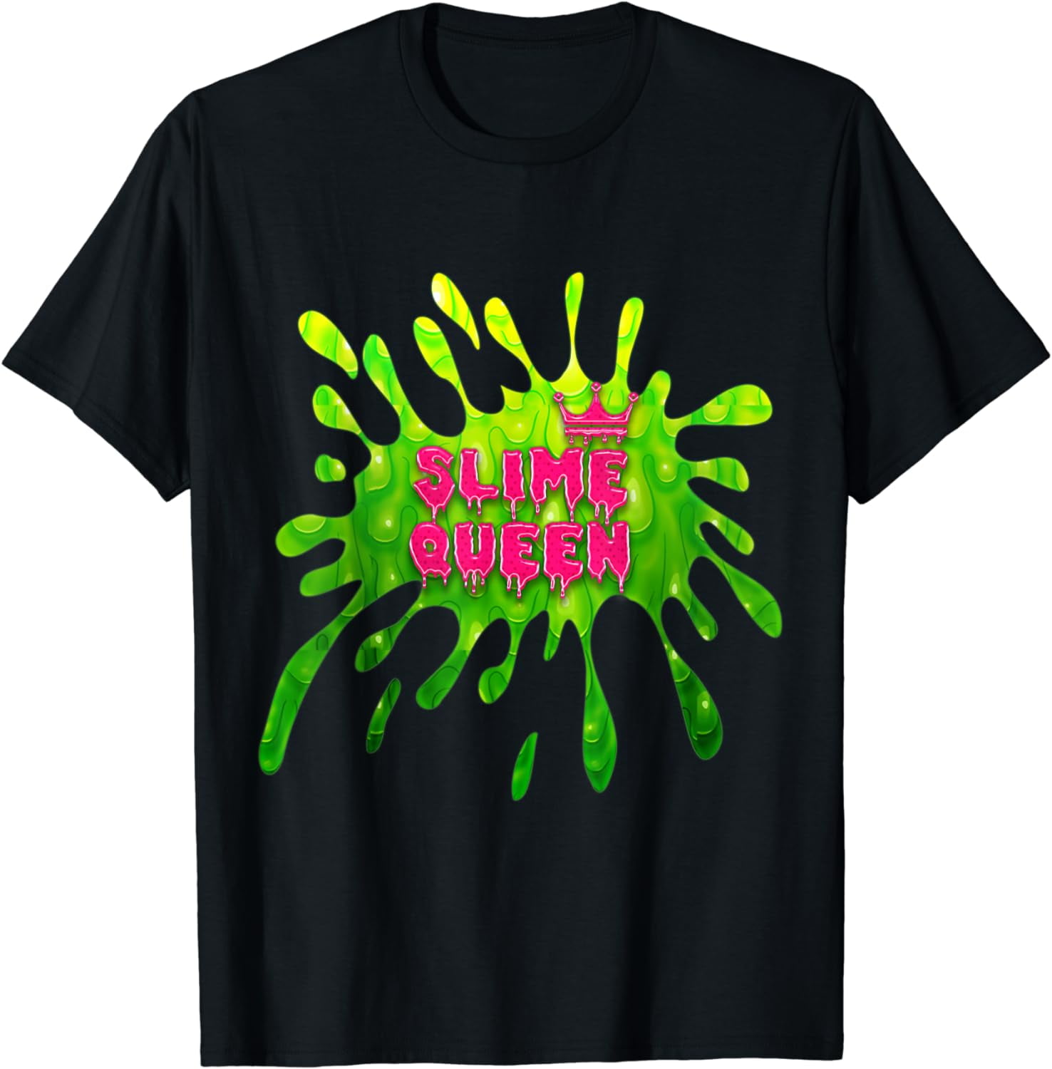 slime queen tee t shirts green gooey splash - Walmart.com