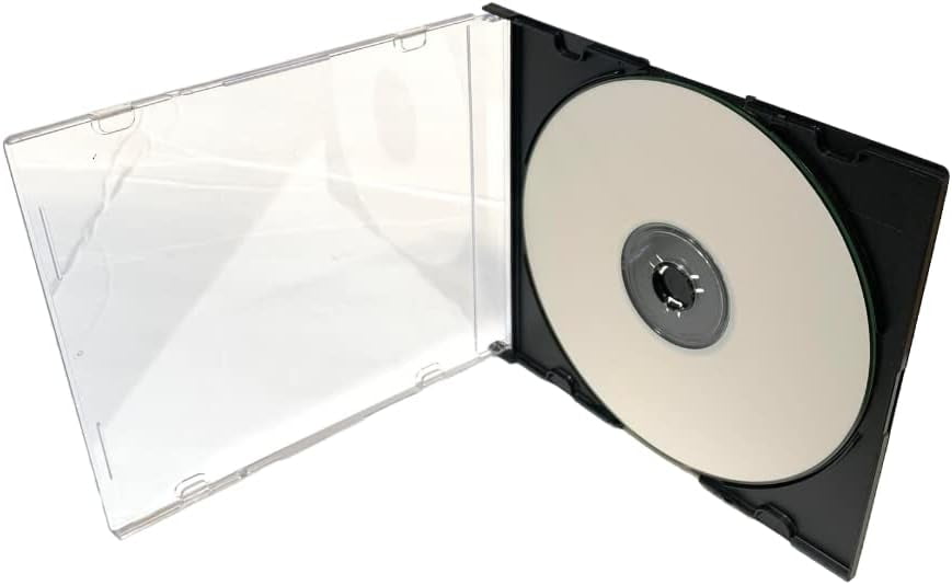 slimline 5.2mm single (1-disc capacity) jewel cases slimline, black ...