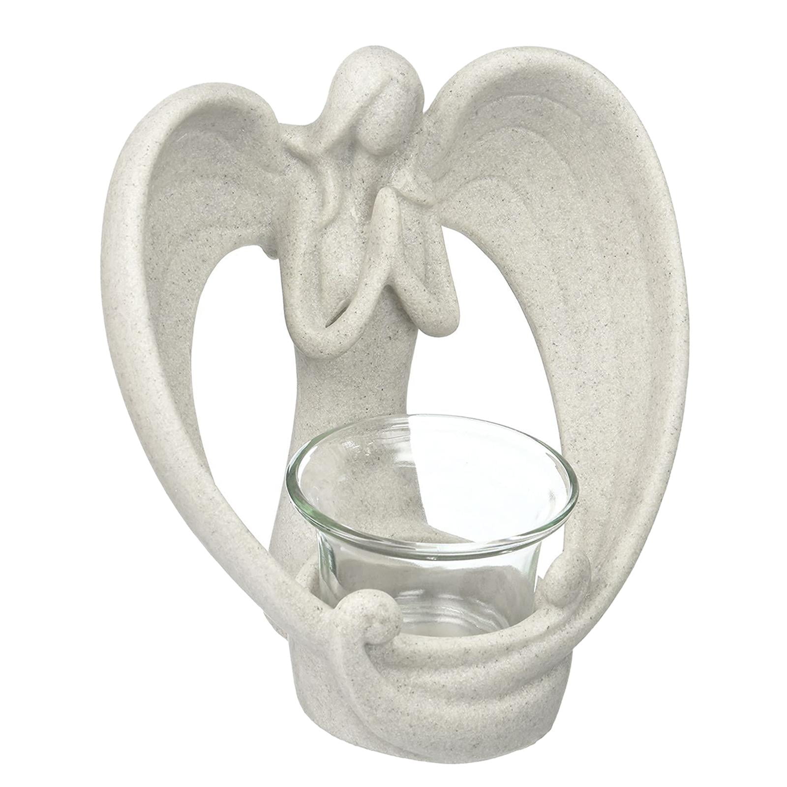 slip Angel Statue Tealight Candle Holder, Sympathy Memorial Gifts for ...