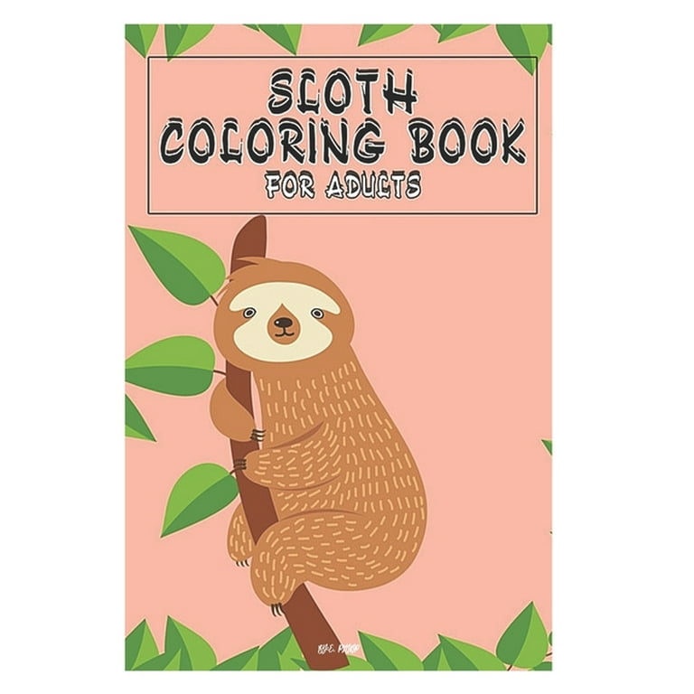 sloth coloring book for adults