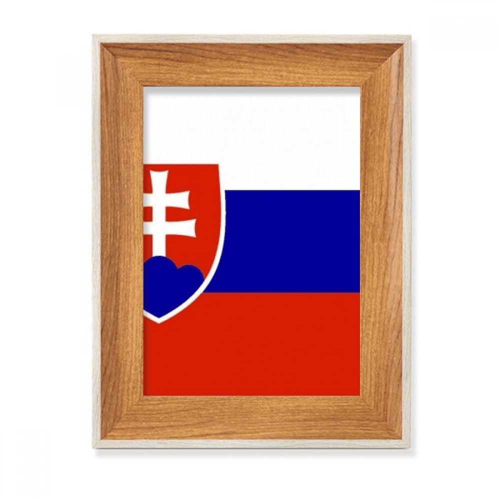slovakia national flag eu country desktop wooden photo frame display ...