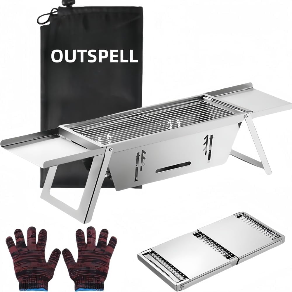 small portable charcoal grill: mini foldable tabletop grills for ...