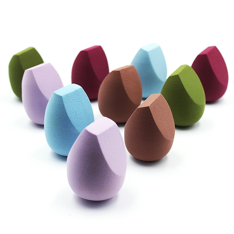 small pudding three-sided cut beauty egg 3 knife cut hydrophilic dry and wet dual-purpose sponge ...