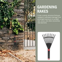 KAMIDA Adjustable Metal Rake for Leaves,Garden Dethatcher Yard Rake ...