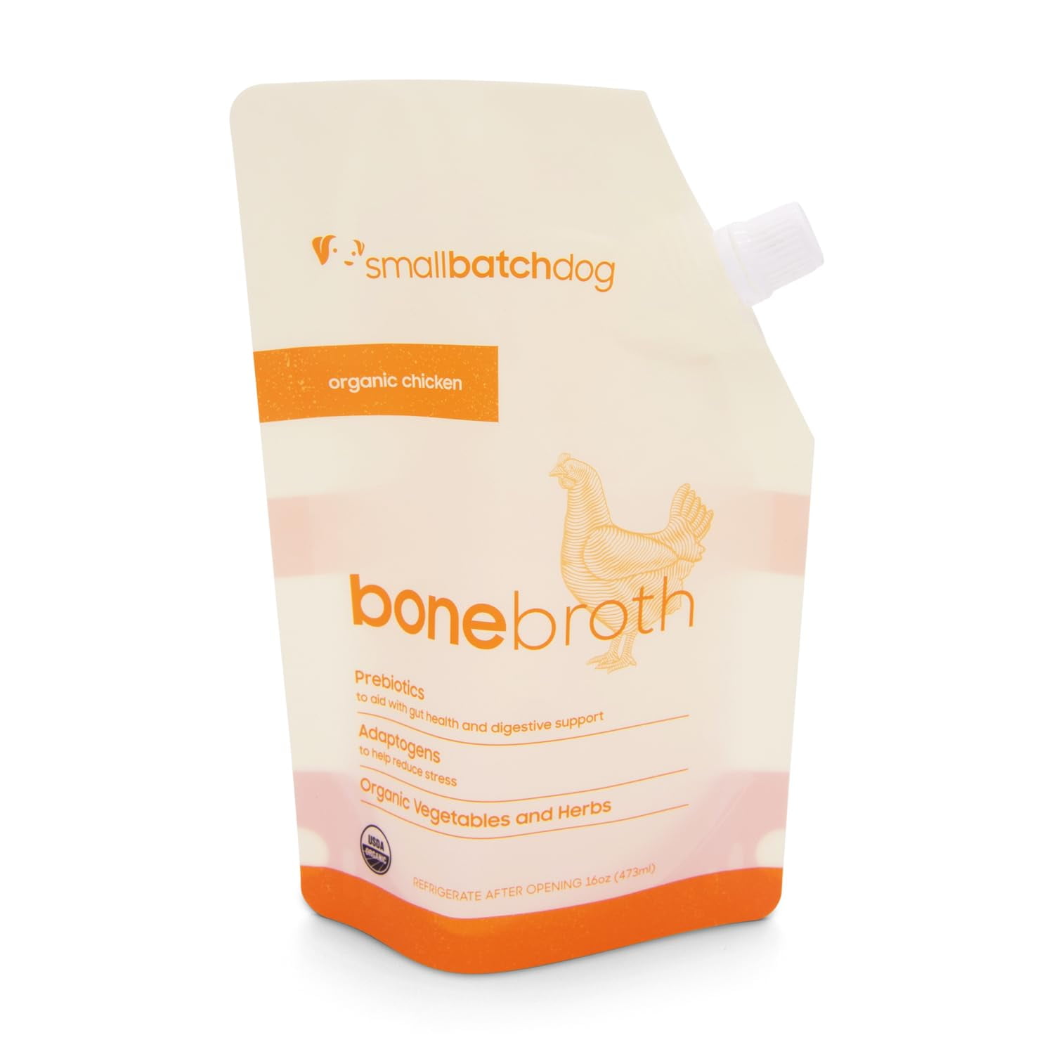 smallbatch Pets Shelf Stable Bone HYZ01 Broth, Organic Chicken Recipe ...