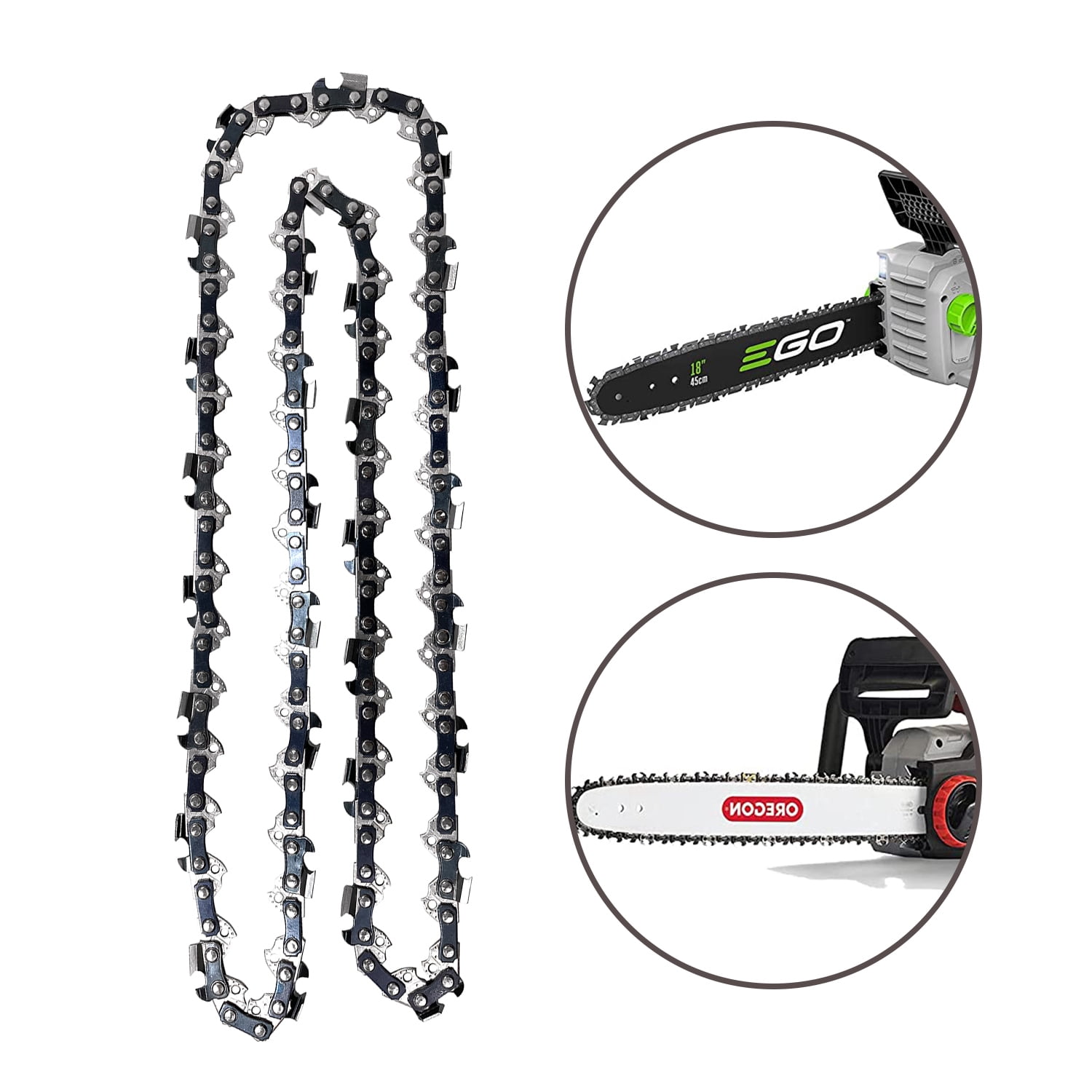 "18"" Chainsaw Chain for Oregon CS1500, Replacement for Ego CS1804 ...