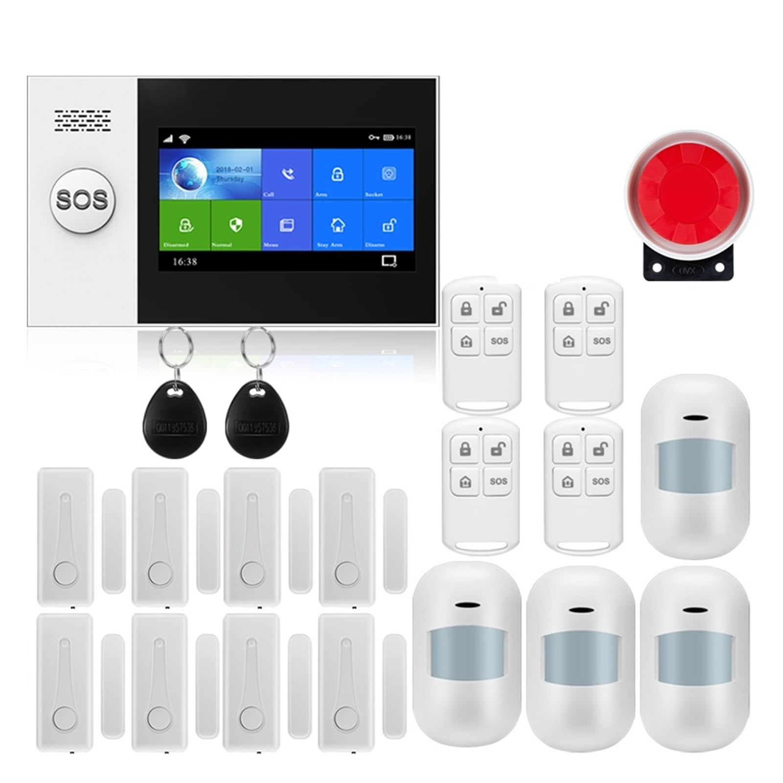 smart alarm APP Remote Control Alarm Panel Switchable 9 Language ...