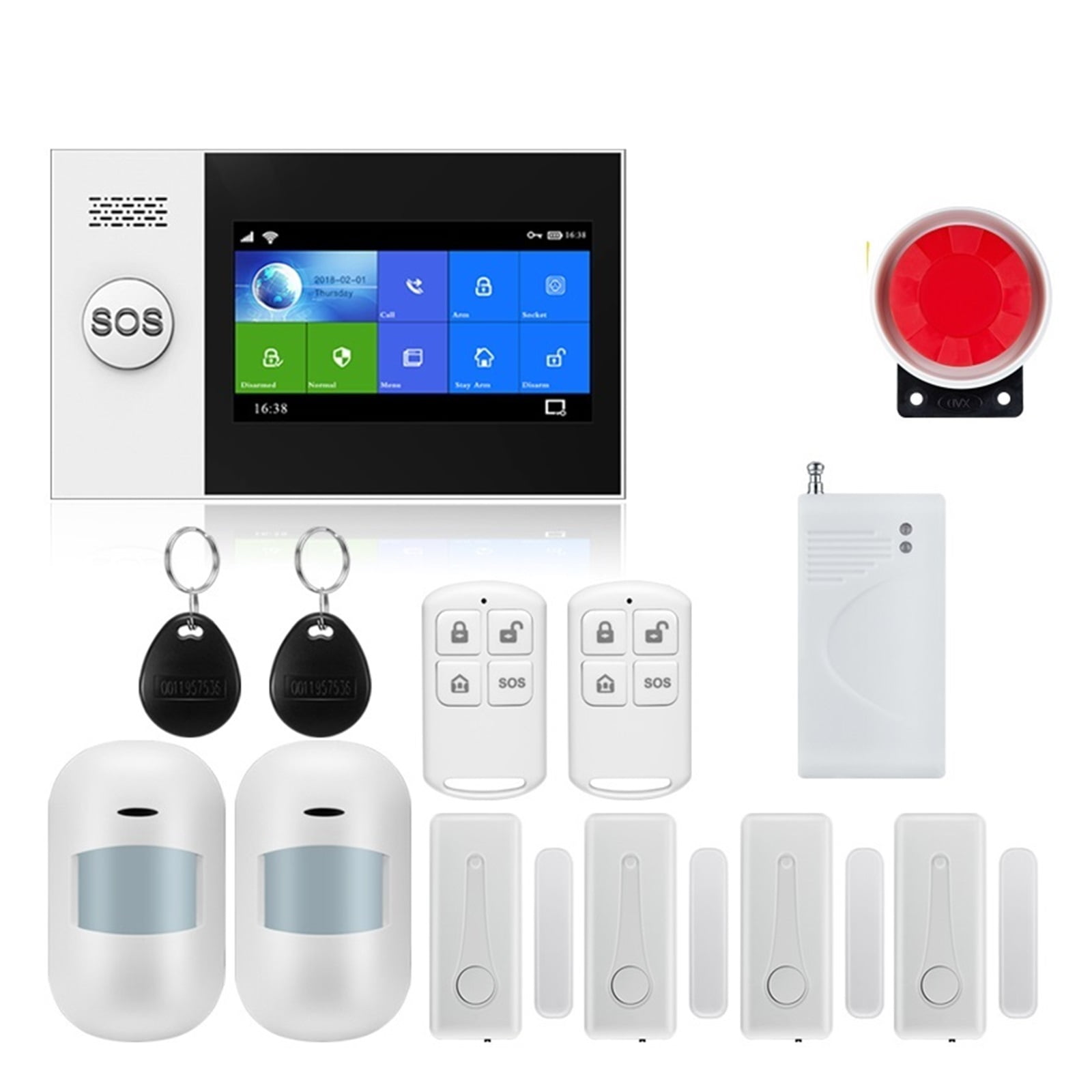 smart alarm APP Remote Control Alarm Panel Switchable 9 Language ...