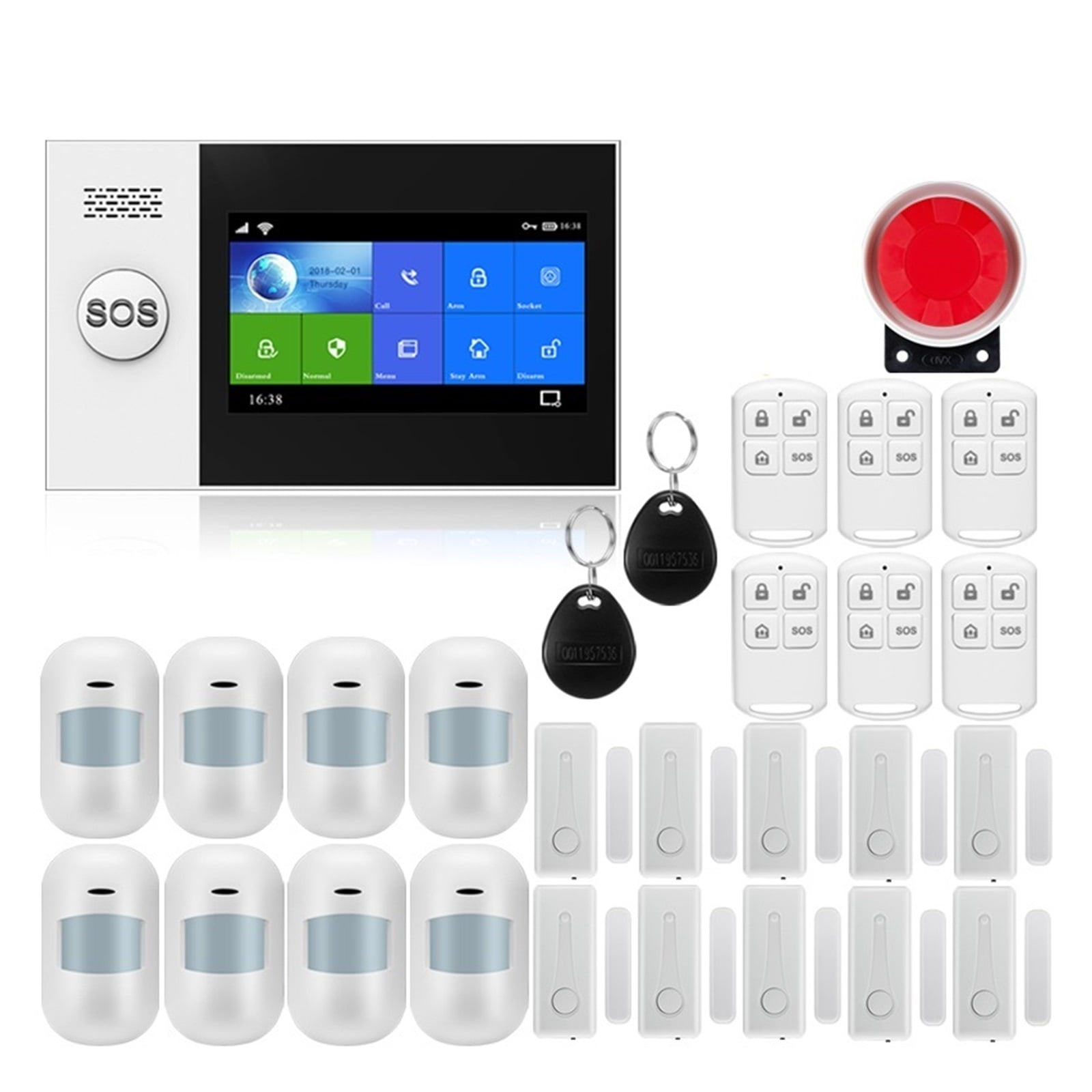 smart alarm APP Remote Control Alarm Panel Switchable 9 Language Wireless Home Security GSM GPRS ...