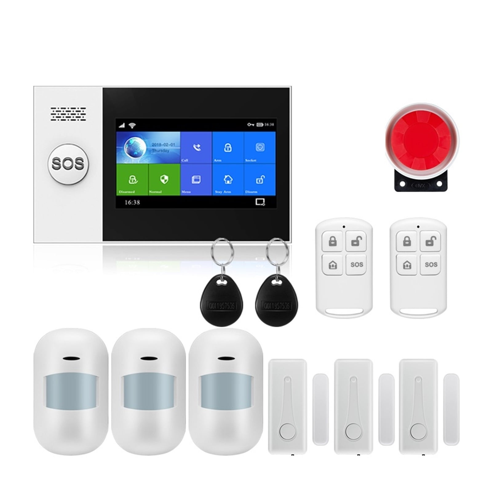 smart alarm APP Remote Control Alarm Panel Switchable 9 Language ...
