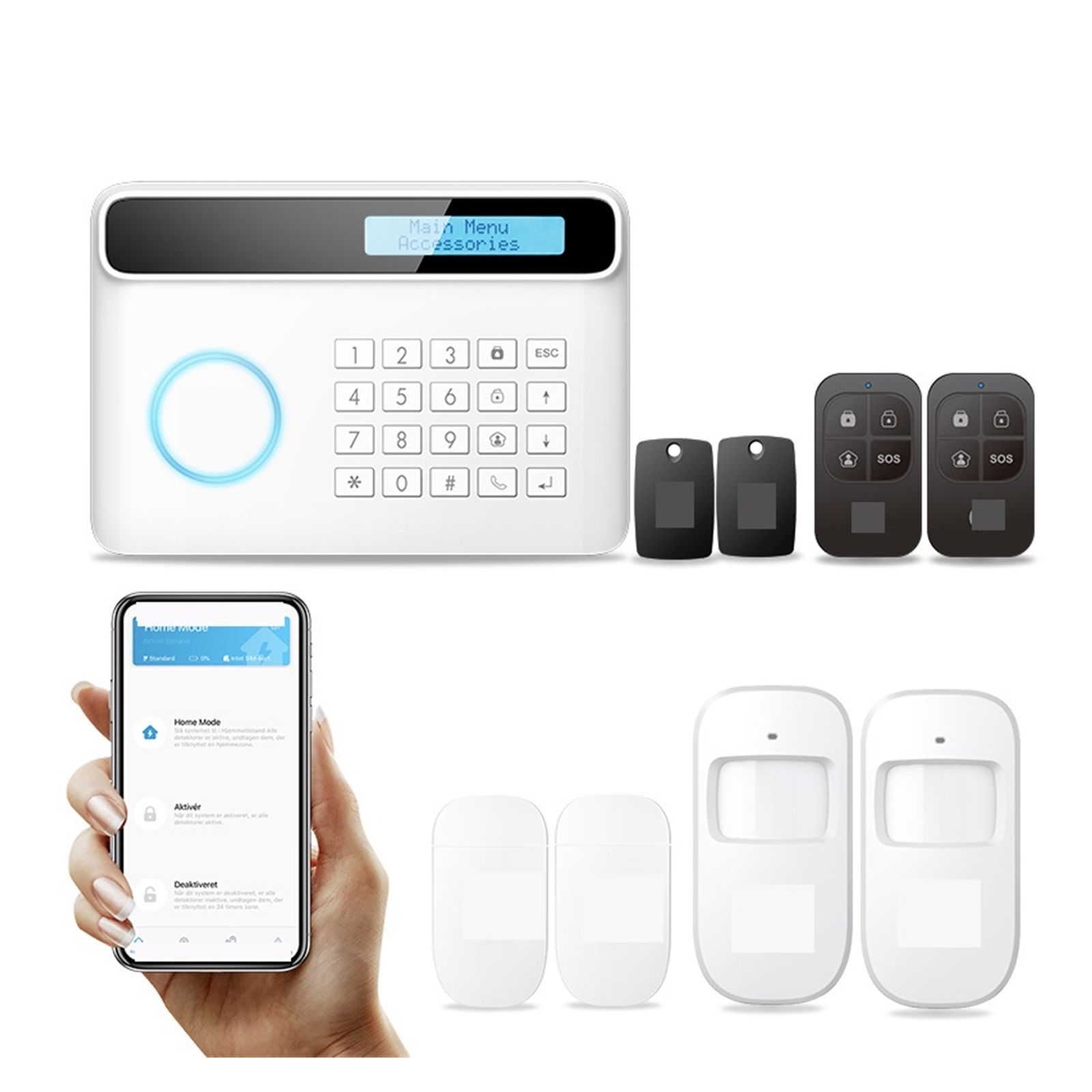 smart alarm plus APP Control Wireless Home Security GSM Alarm System ...