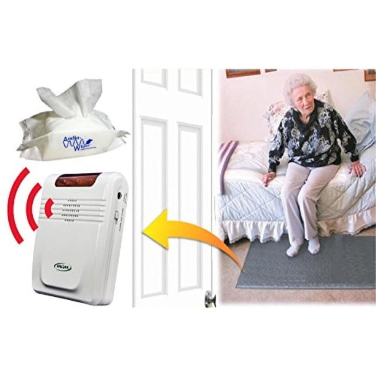 Good Smart Caregiver Cordless Fall Monitor and Floor Mat Sensor Bundle ...