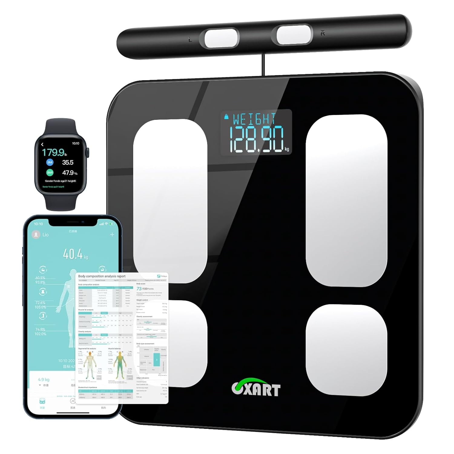 Smart Scale for Body Weight and Fat Percentage Highly Accurate Digital Bathroom Body Fat Scale ...