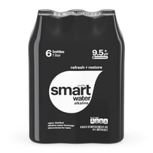 Smartwater Vapor Distilled Premium Purified Water, 23.7 fl oz, 6 Count ...