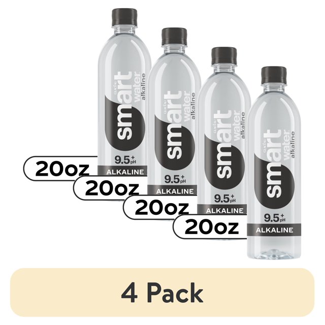 (4 pack) smartwater alkaline with antioxidant ionized electrolyte vapor ...