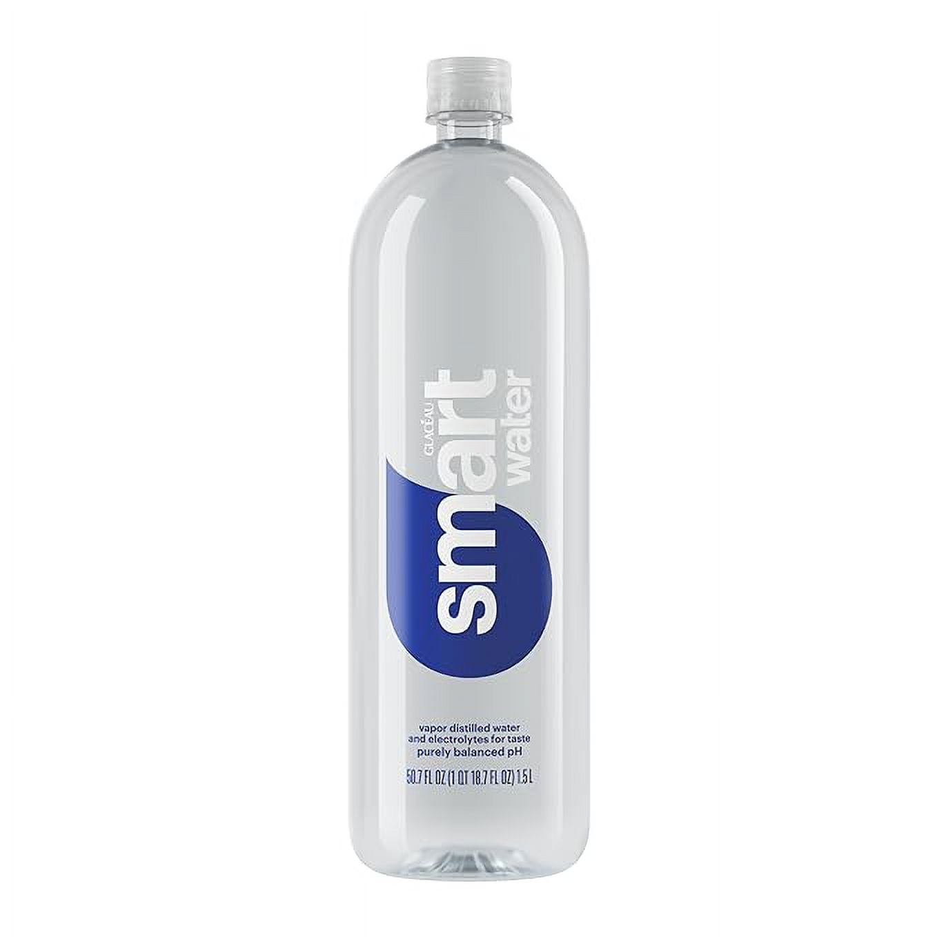 smartwater vapor distilled premium water bottle, 1.5 Liter Bottle ...
