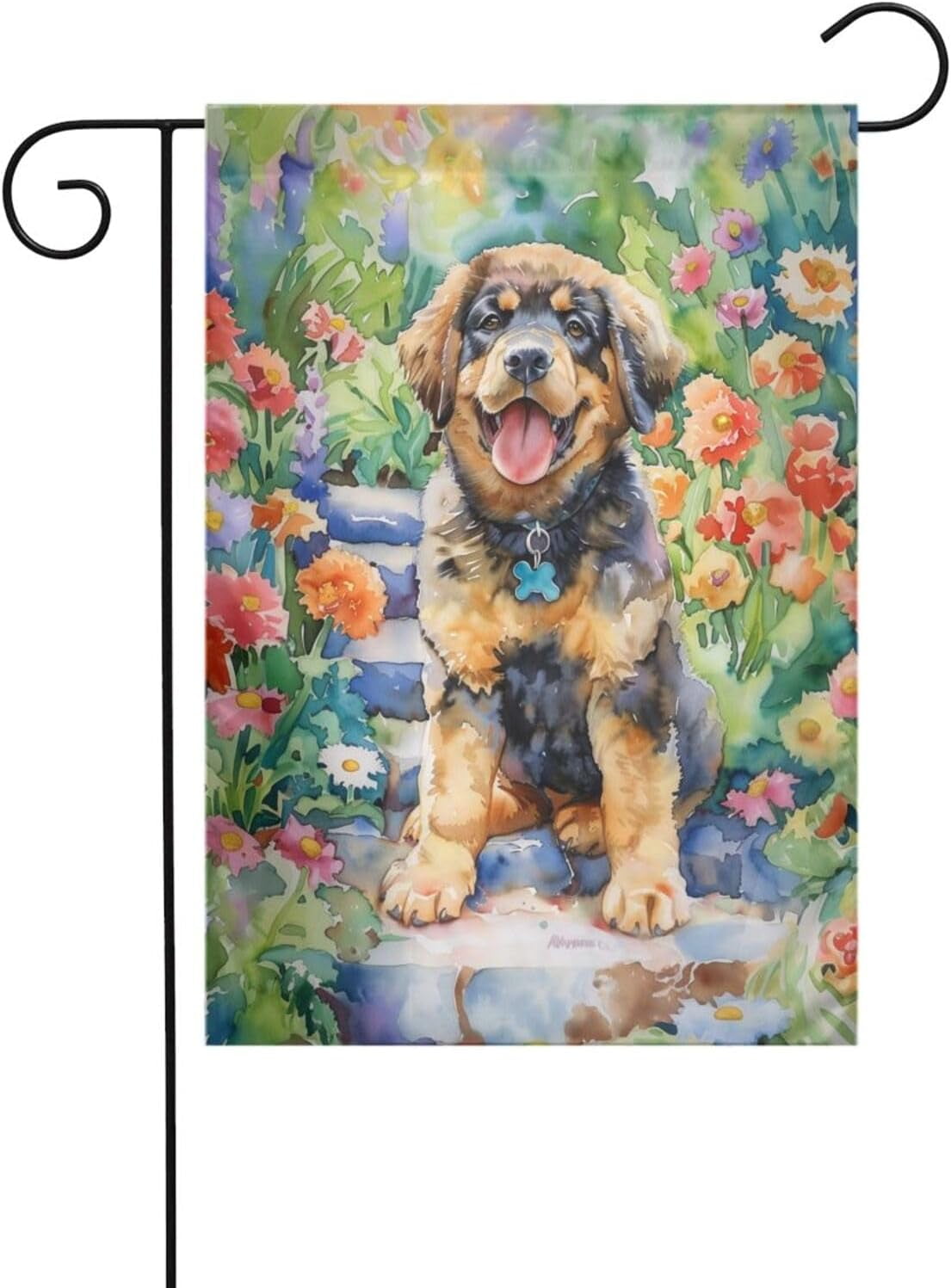 smiling Rottweiler Garden Flags Double Sided,Garden Flags for All ...