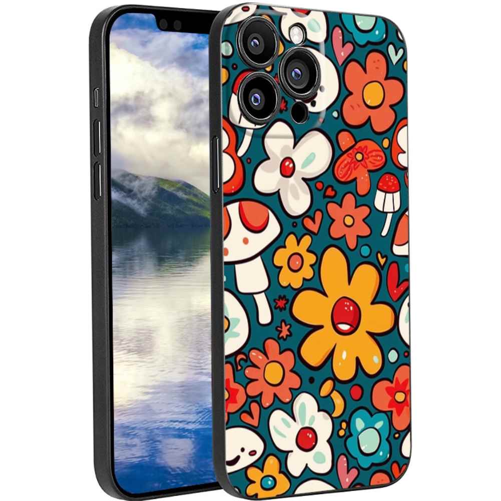 smiling-flowers-and-mushroom-2 phone case for iPhone 13 Pro Max for ...