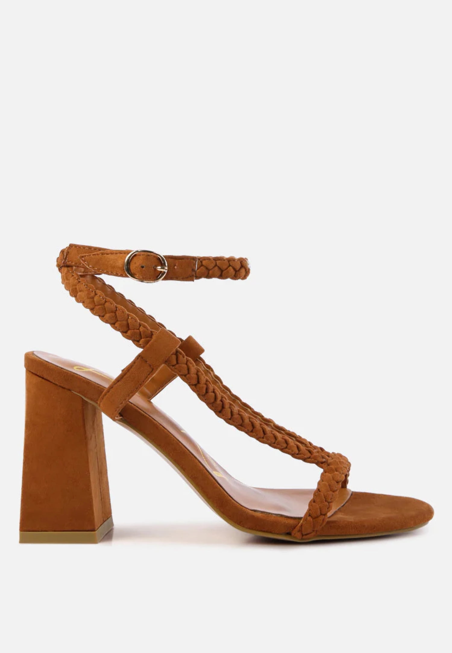 smoosh braided block heel sandals - Walmart.com
