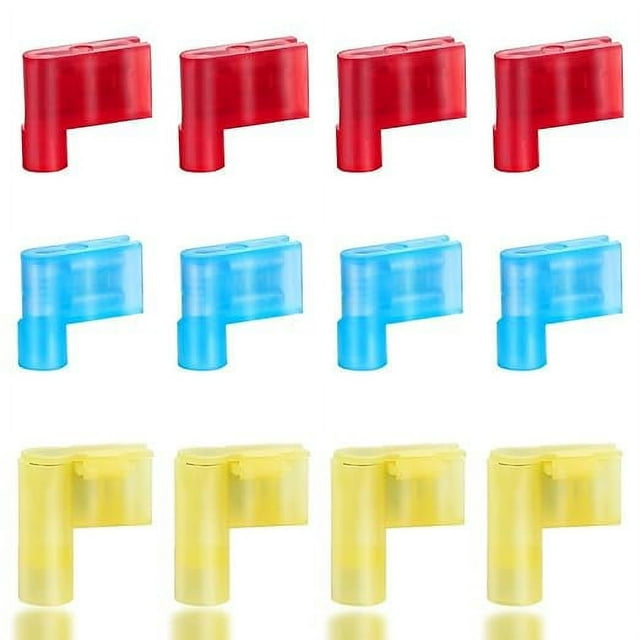 smseace 30pcs Insulated Female Flag Terminal 22-18/16-14/12-10AWG Flag ...