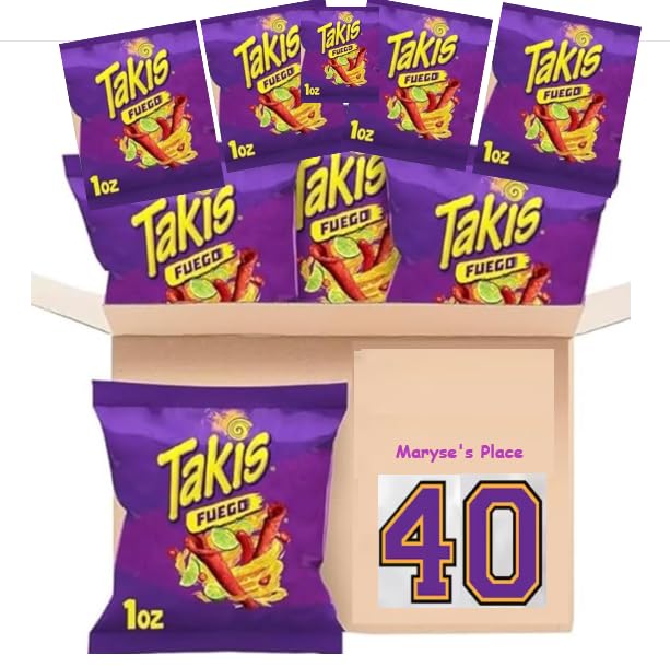 snacks Tak - 40 Individual Packs, 1oz Bags Snack Size, Hot Chili Pepper ...