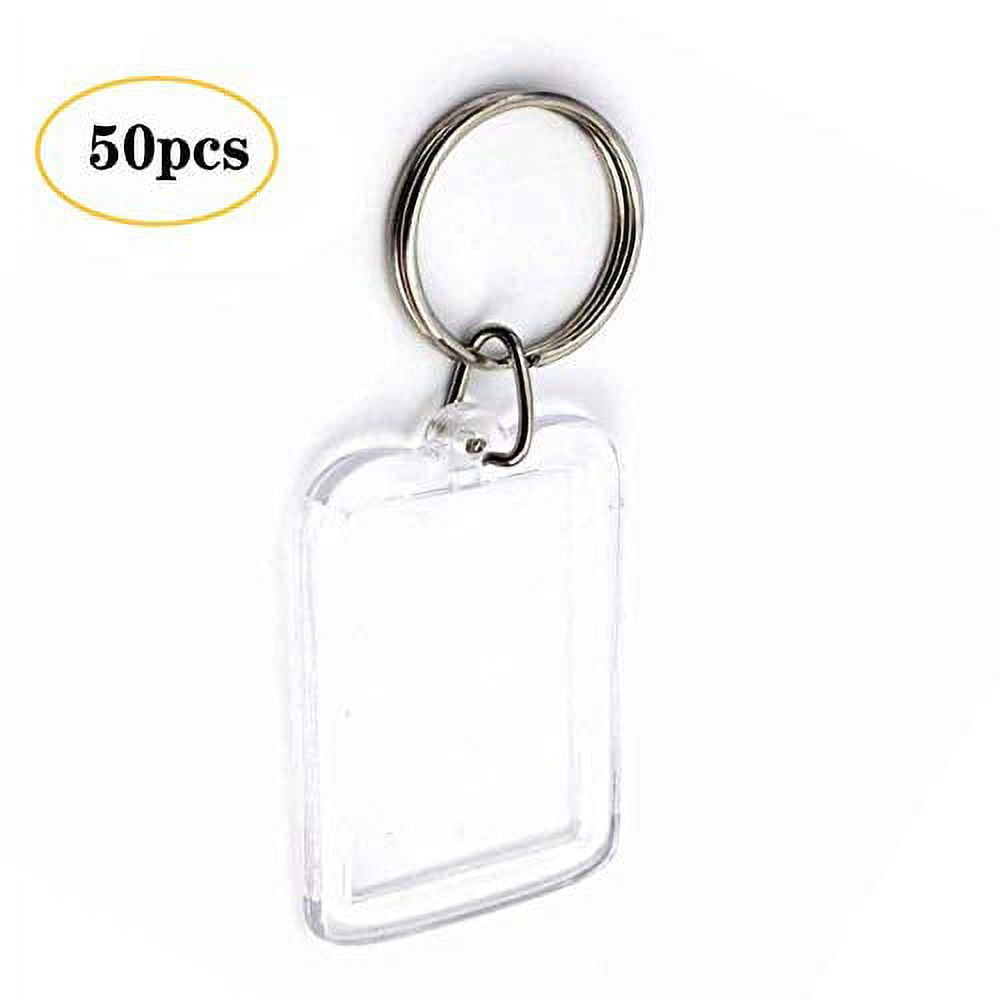 snailmon 50pcs Acrylic Photo Keychain Custom Frames, Personalized Snap ...
