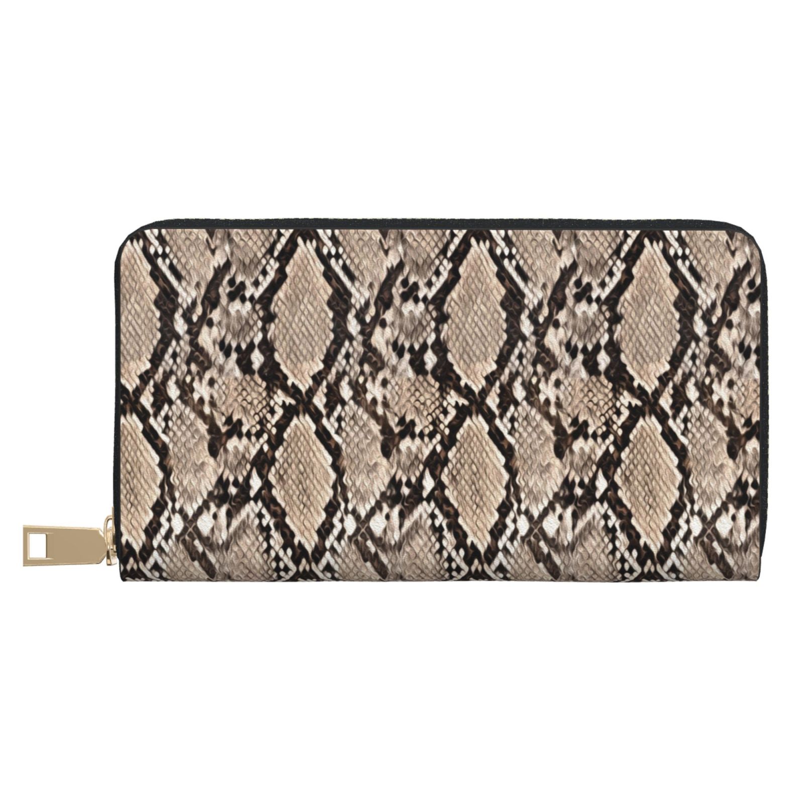 snake Camouflage Print Wallet Women, Leather Bifold Multi Card Wallet ...
