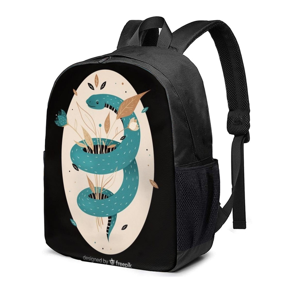 snake Cartoon single layer backpack, cute laptop casual travel backpack ...