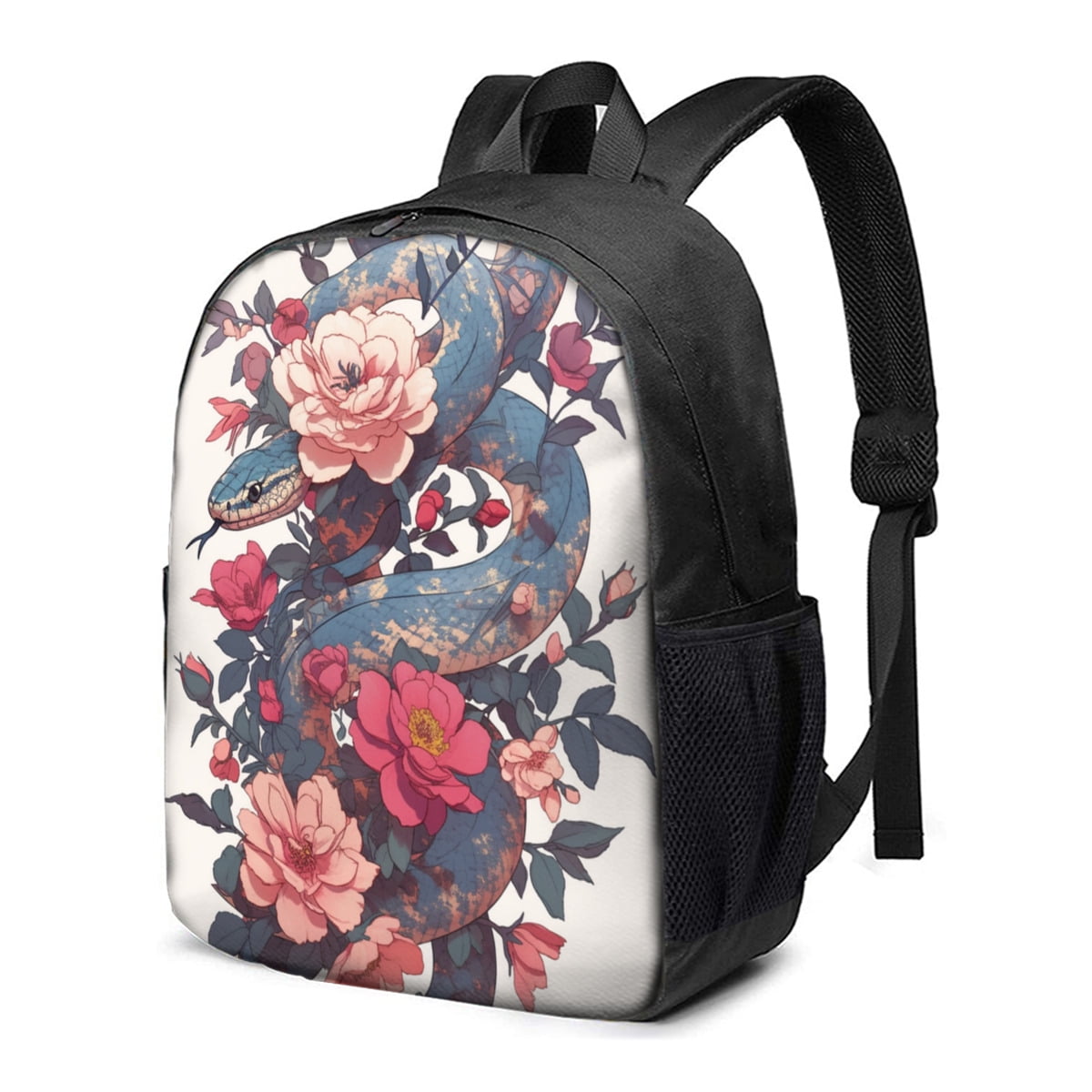 snake Cartoon single layer backpack, cute laptop casual travel backpack ...
