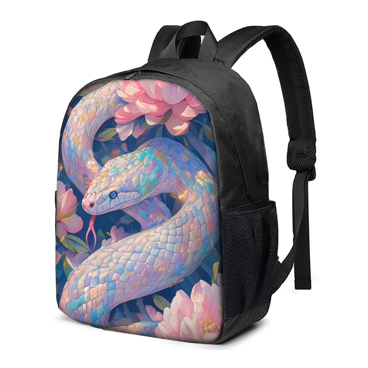 snake Cartoon single layer backpack, cute laptop casual travel backpack ...