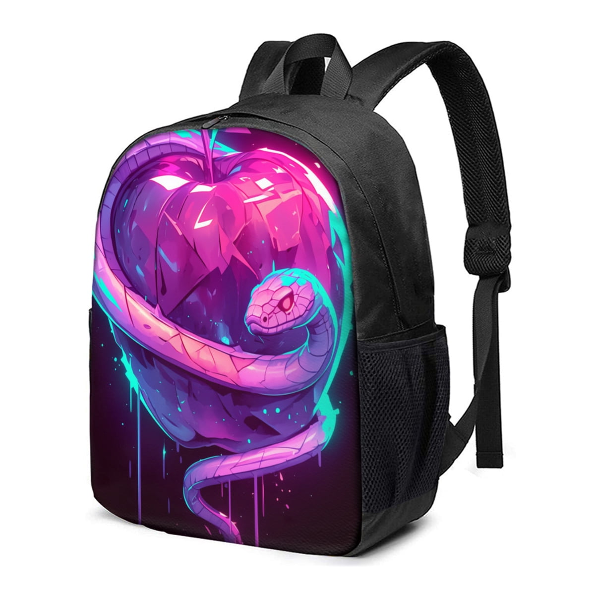 snake Cartoon single layer backpack, cute laptop casual travel backpack ...