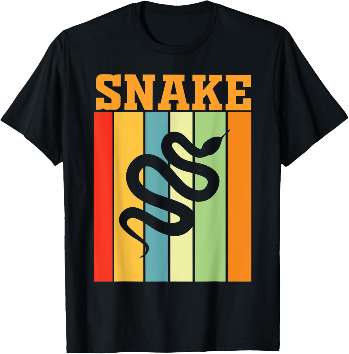 snake Shadow silhouette in Retro Colors T-Shirt men and women can wear ...