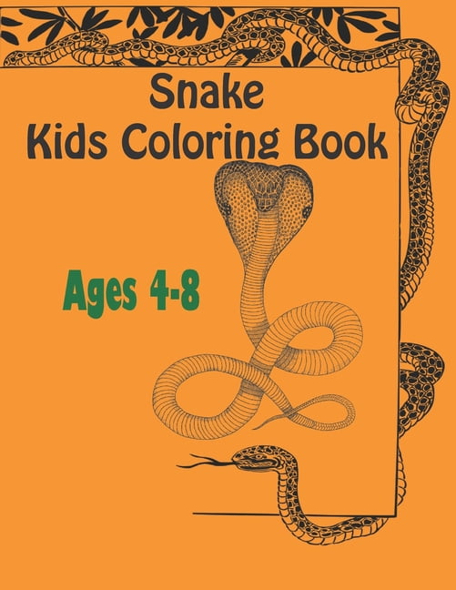 snake kids coloring book ages 4-8 : Stress Relief Coloring Book ...
