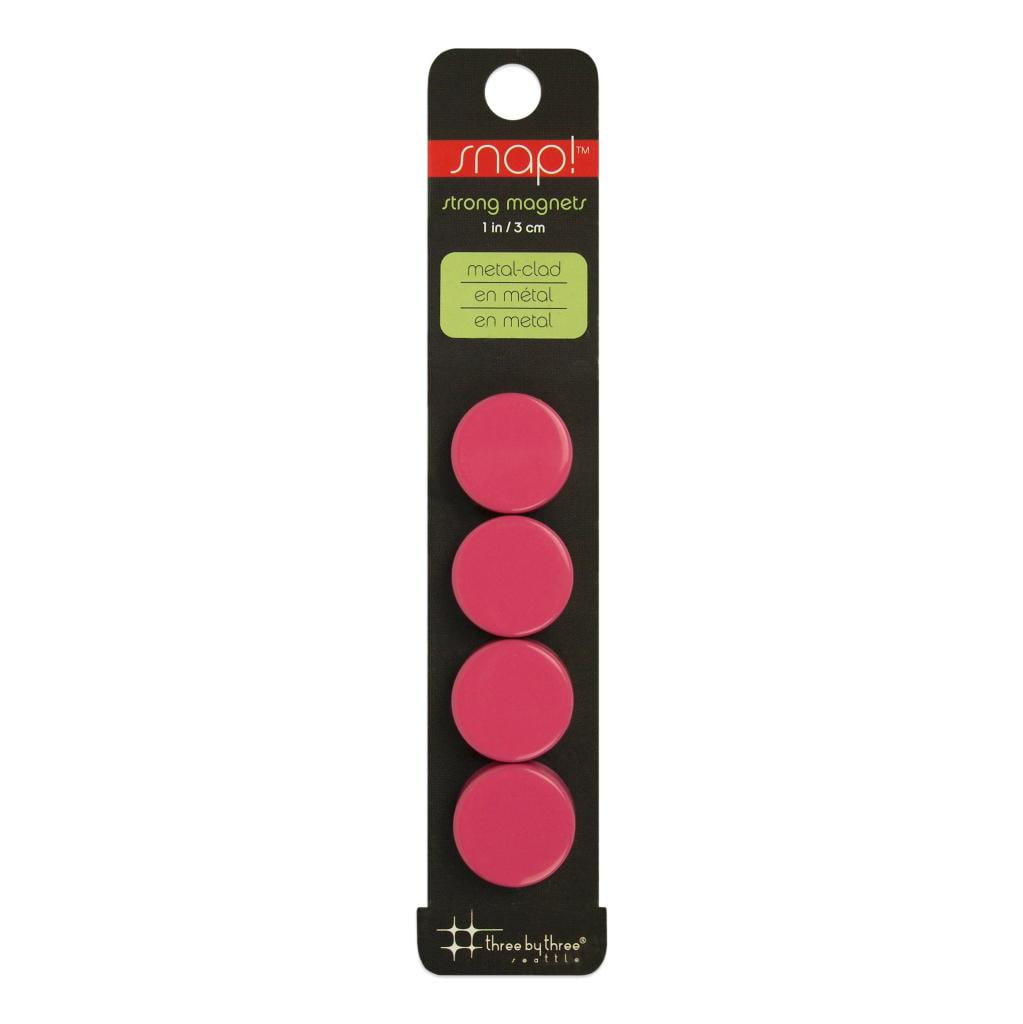 snap! strong Pink Magnets - 0.75 inch - 4 pack - Walmart.com