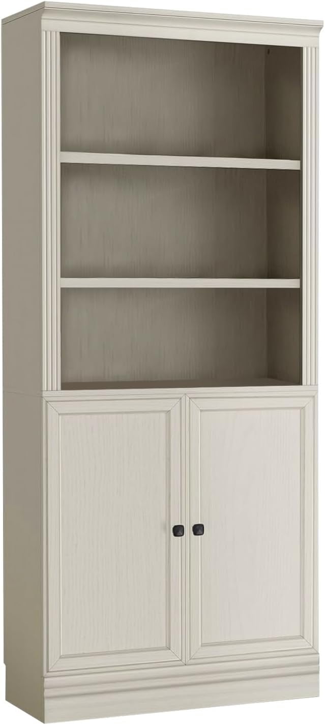 snbywihxnm Halston Multi-Depth with Doors Bookshelves and Bookcase ...