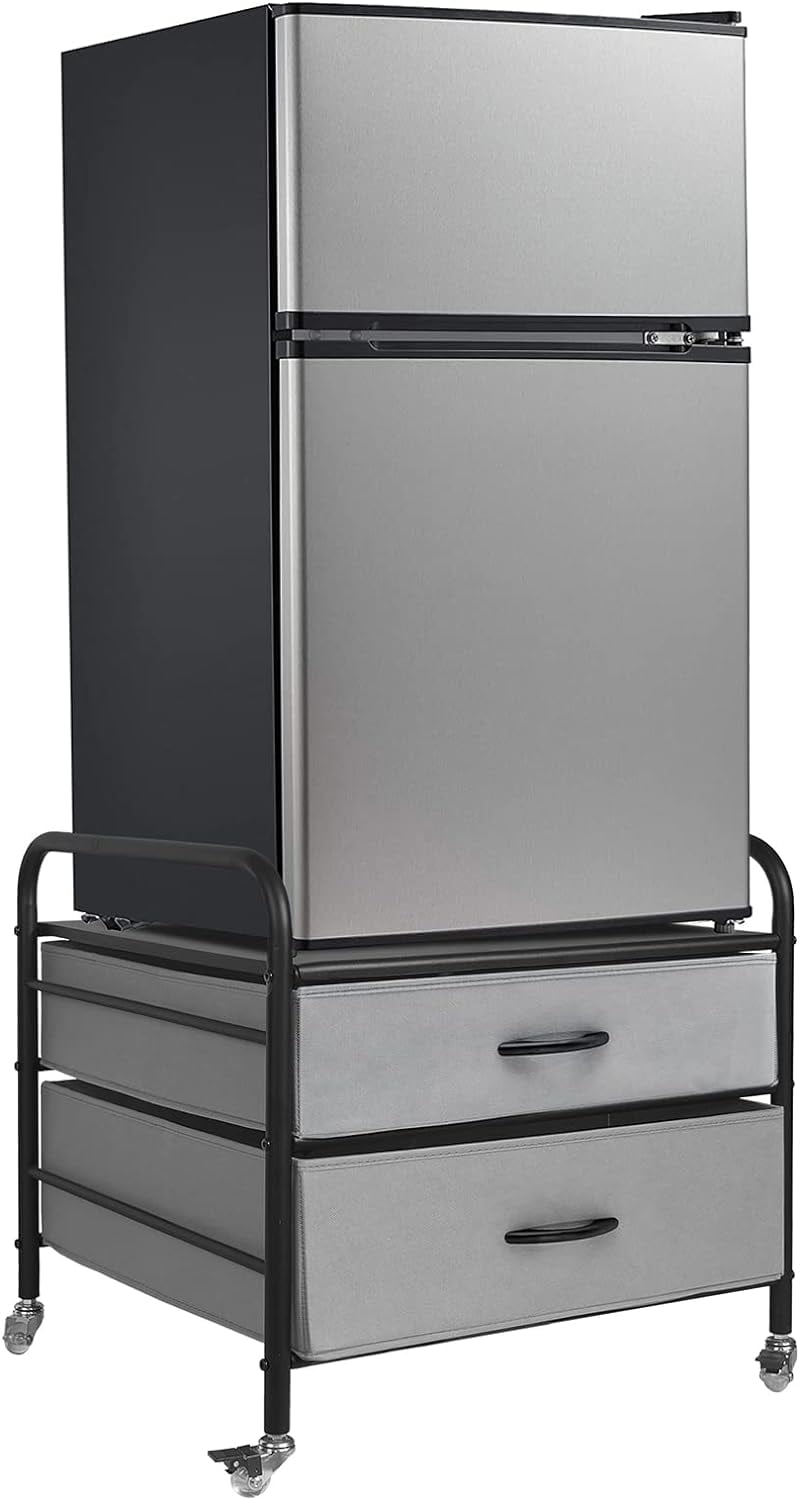 snbywihxnm Mini Fridge Stand Fridge Stand with Storage 2 Drawer Fridge ...