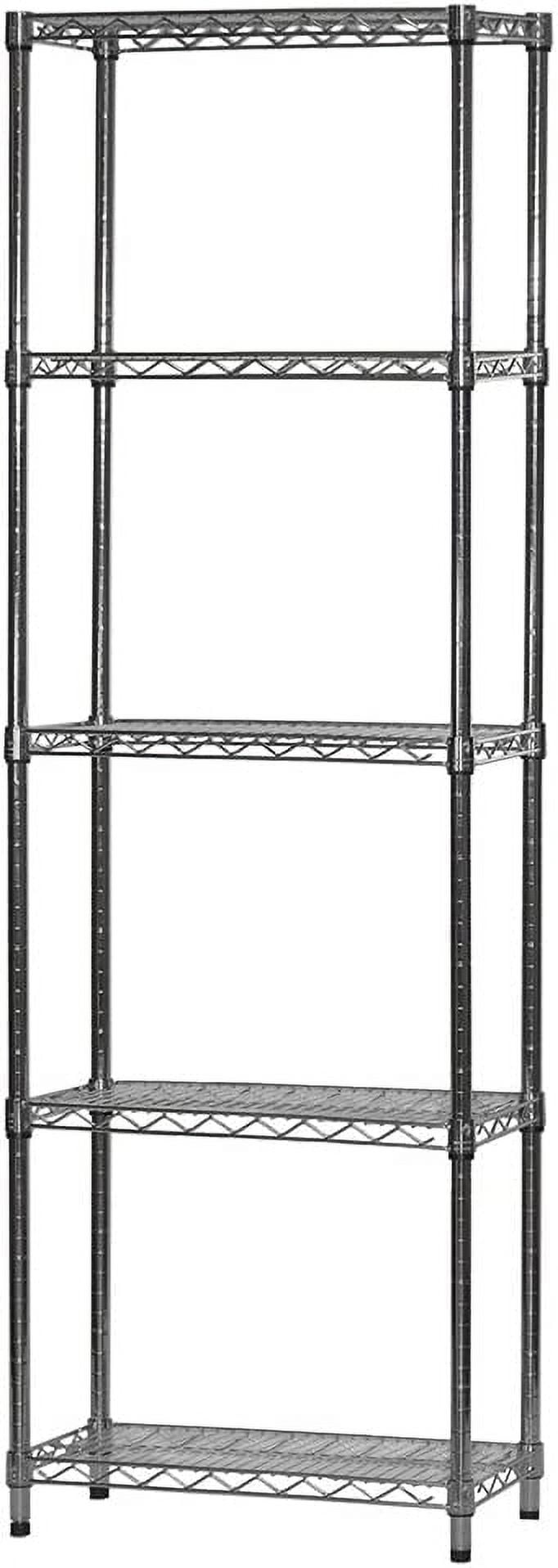 snbywihxnm Shelving 12" d x 24" w x 84" h Chrome Wire Shelving with 5 ...