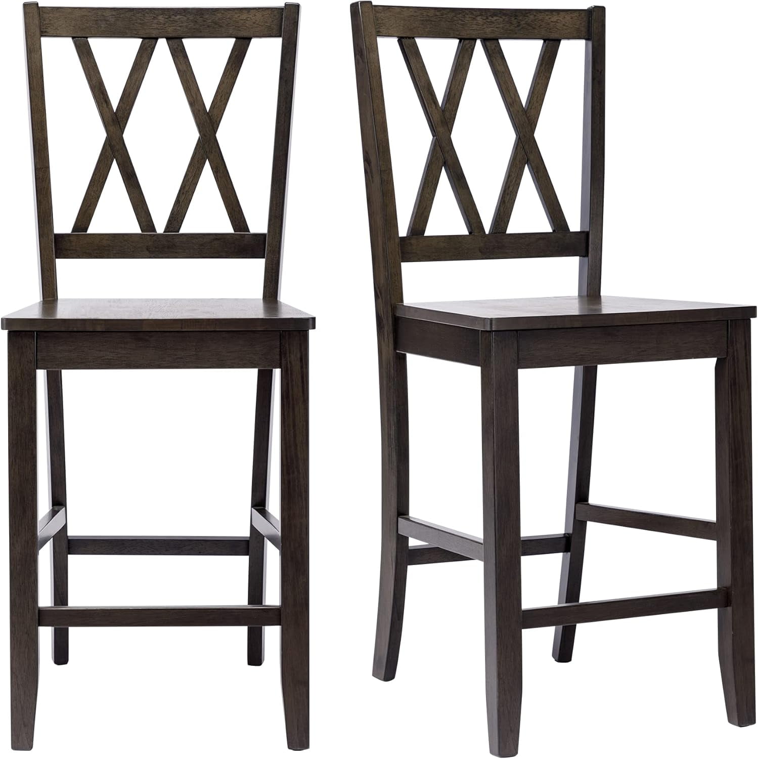 snbywihxnm Wood Counter Height Bar Stool Bar Stools with Cross Back ...